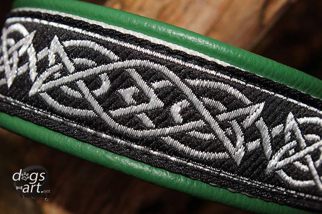Celtic Dog Collar, Martingale Limited Slip, Brass Hardware, Irish ...