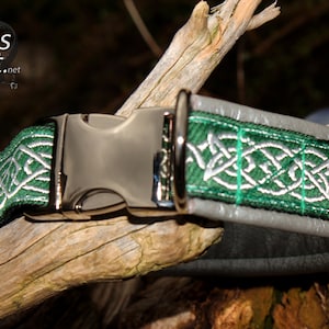Celtic Dog Collar Leather, Strong Metal Buckle, Personalization With ...