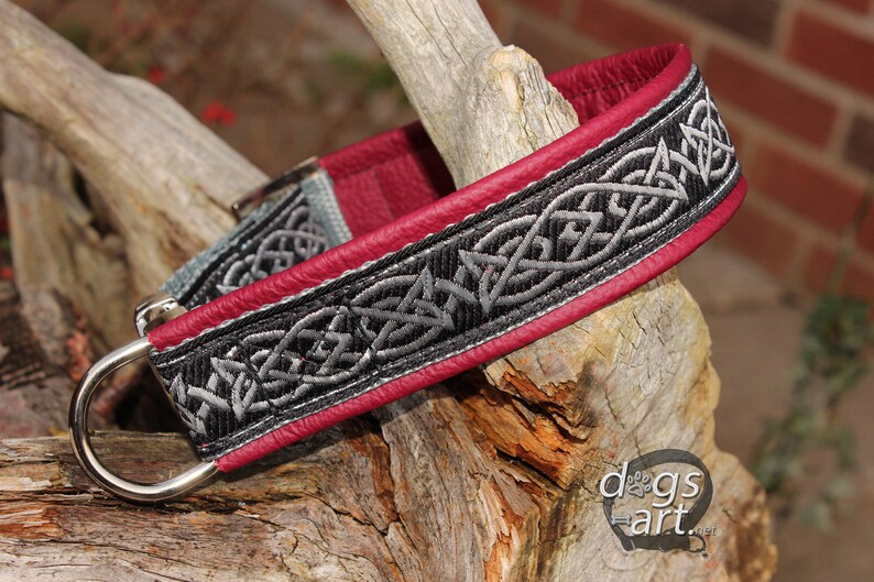 Celtic Dog Collar Leather Celtic Knots Strong Metal Buckle | Etsy