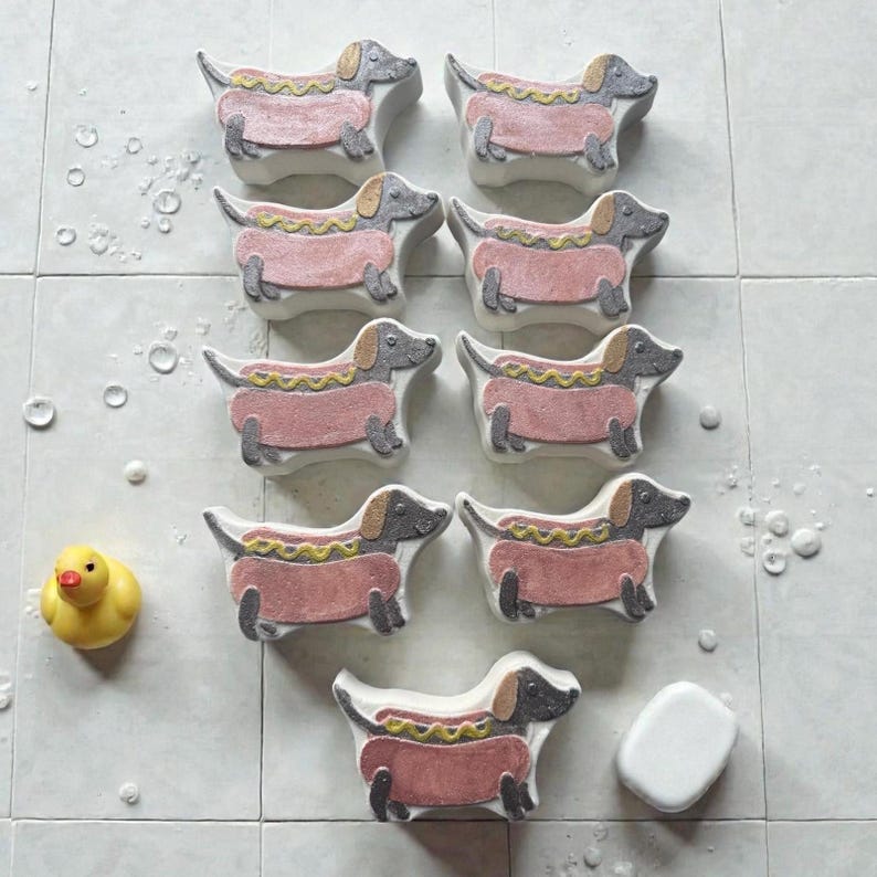 Wiener Dog Buttermilk Bath Bomb – Dachshund Wearing a Hot Dog Costume ...