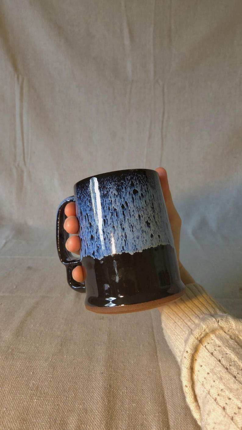 Square Funky Mug Handle | Coffee Mug | Handmade Ceramic Mug | Unique ...