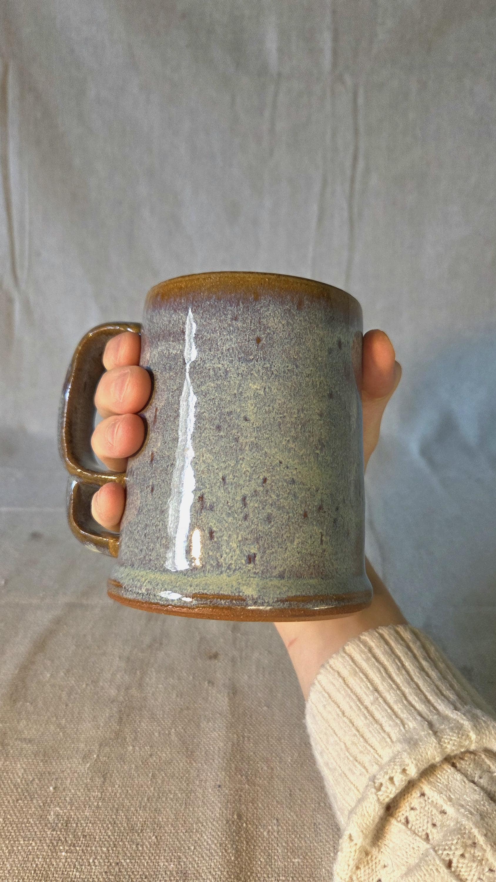 Square Funky Mug Handle | Coffee Mug | Handmade Ceramic Mug | Unique ...