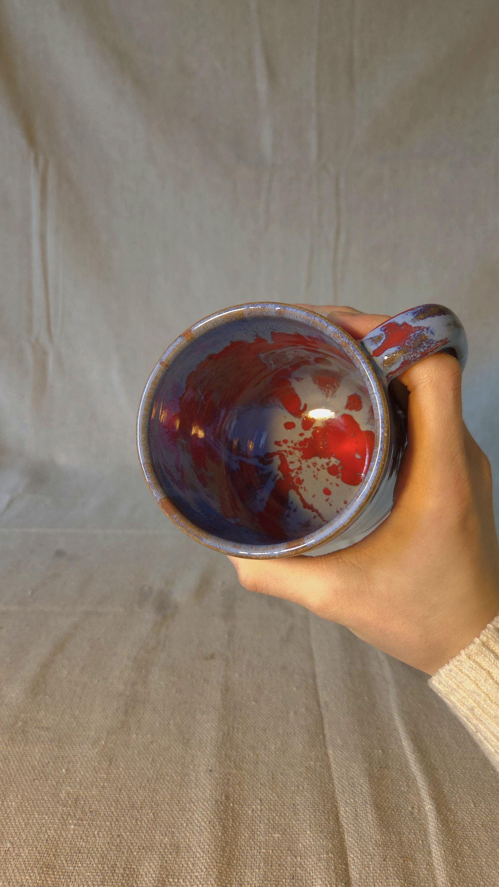 Square Funky Mug Handle | Coffee Mug | Handmade Ceramic Mug | Unique ...
