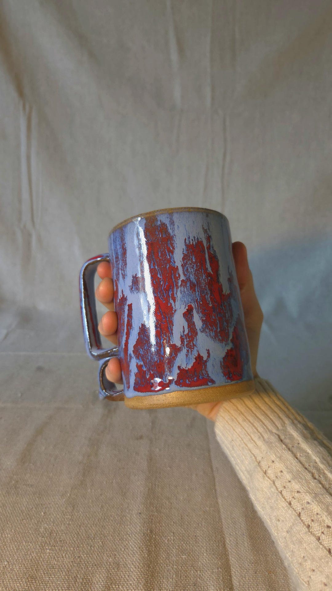 Square Funky Mug Handle | Coffee Mug | Handmade Ceramic Mug | Unique ...