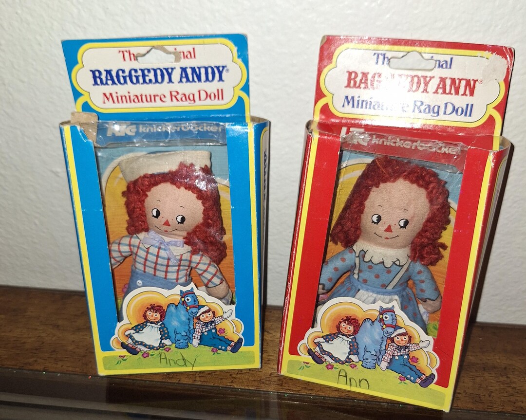 Raggedy Ann, Raggedy Andy Miniature Rag Dolls Combo - Etsy