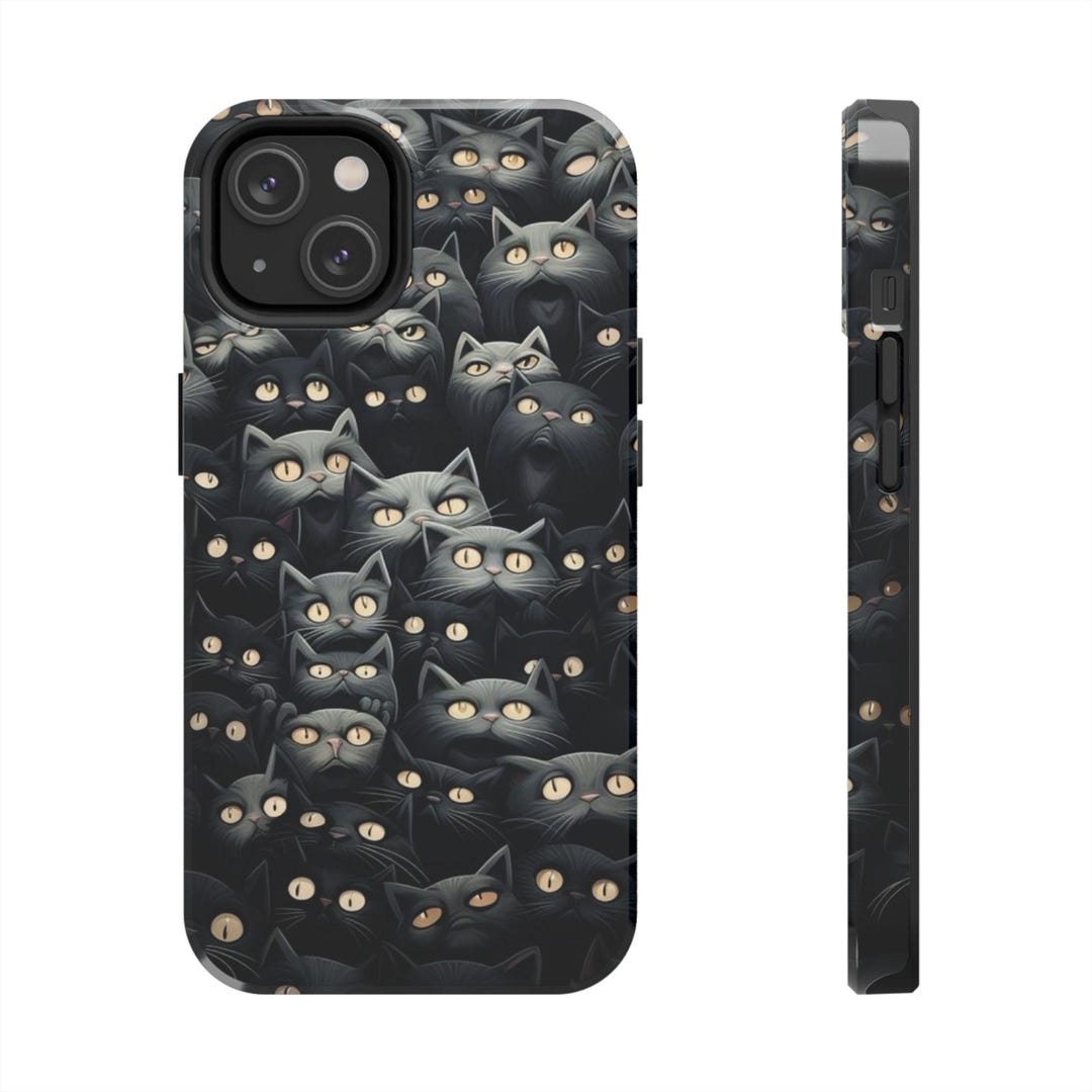 Funny Cat Phone Case Aesthetic Kitty Art Meme Cover Fits iPhone 16 Pro ...