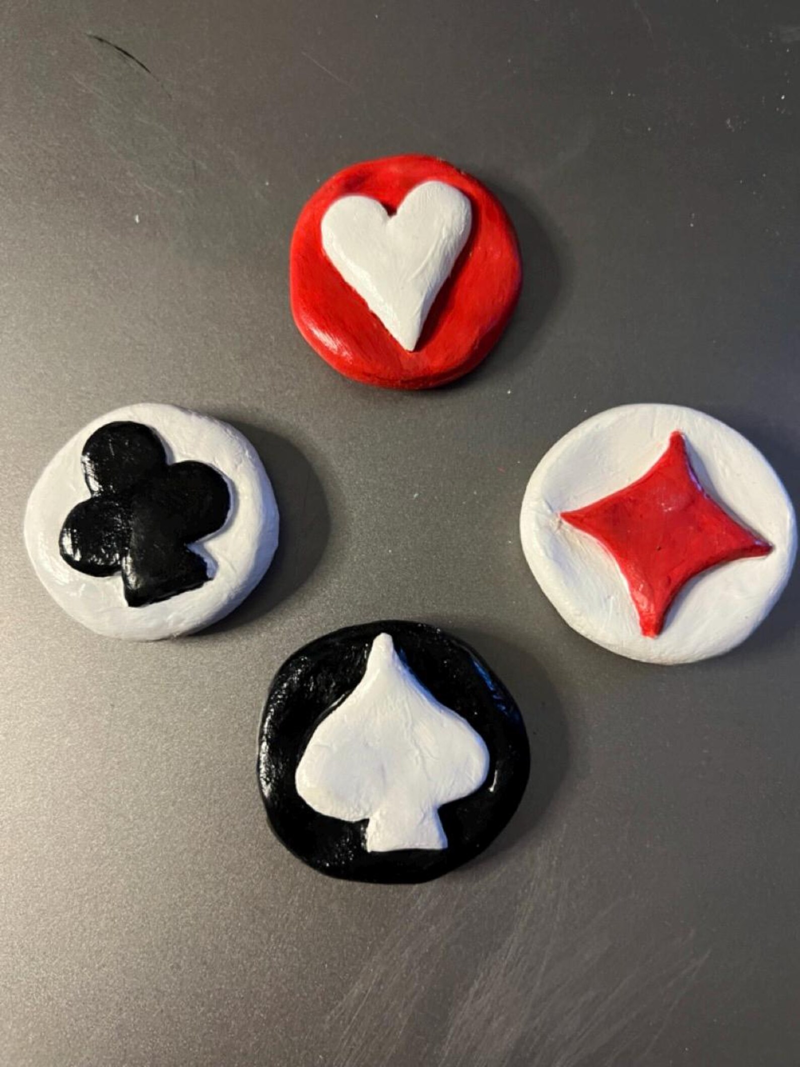 Handmade Suit of Cards Magnets - Etsy