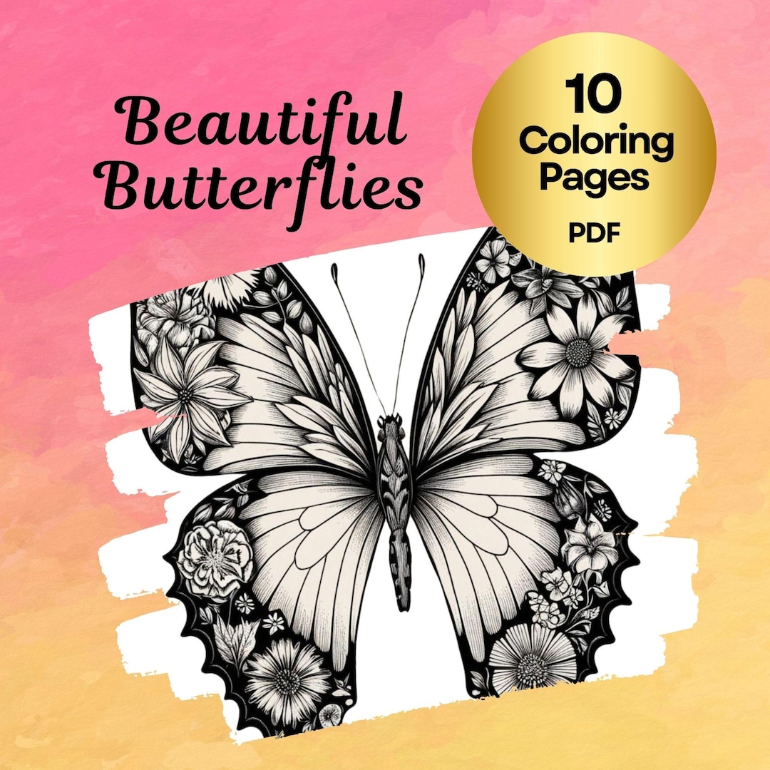 Butterfly Coloring Pages | Beautiful Butterfly Designs | Nature Digital ...
