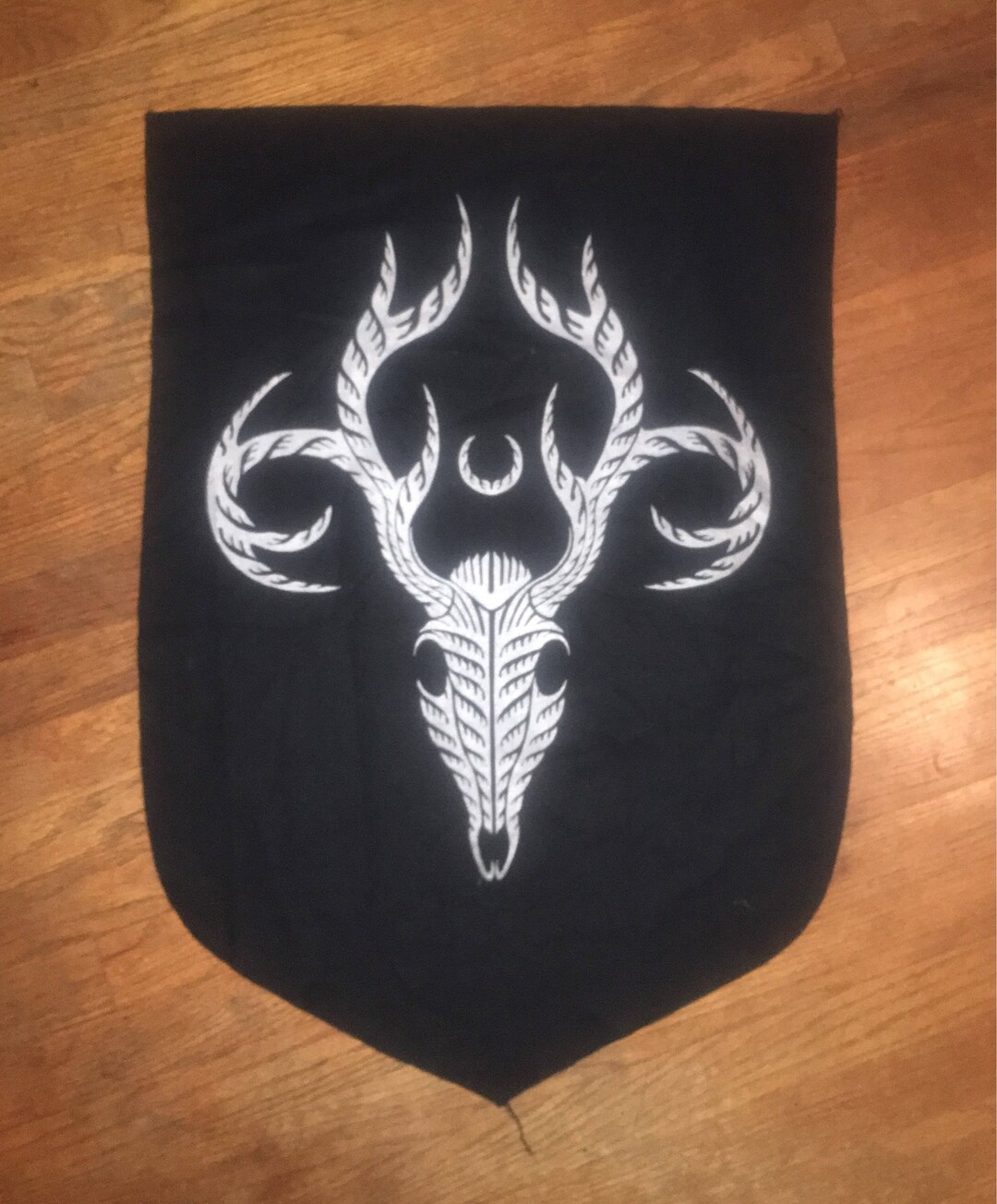 Lunar Stag Banner in Silver on Black - Etsy