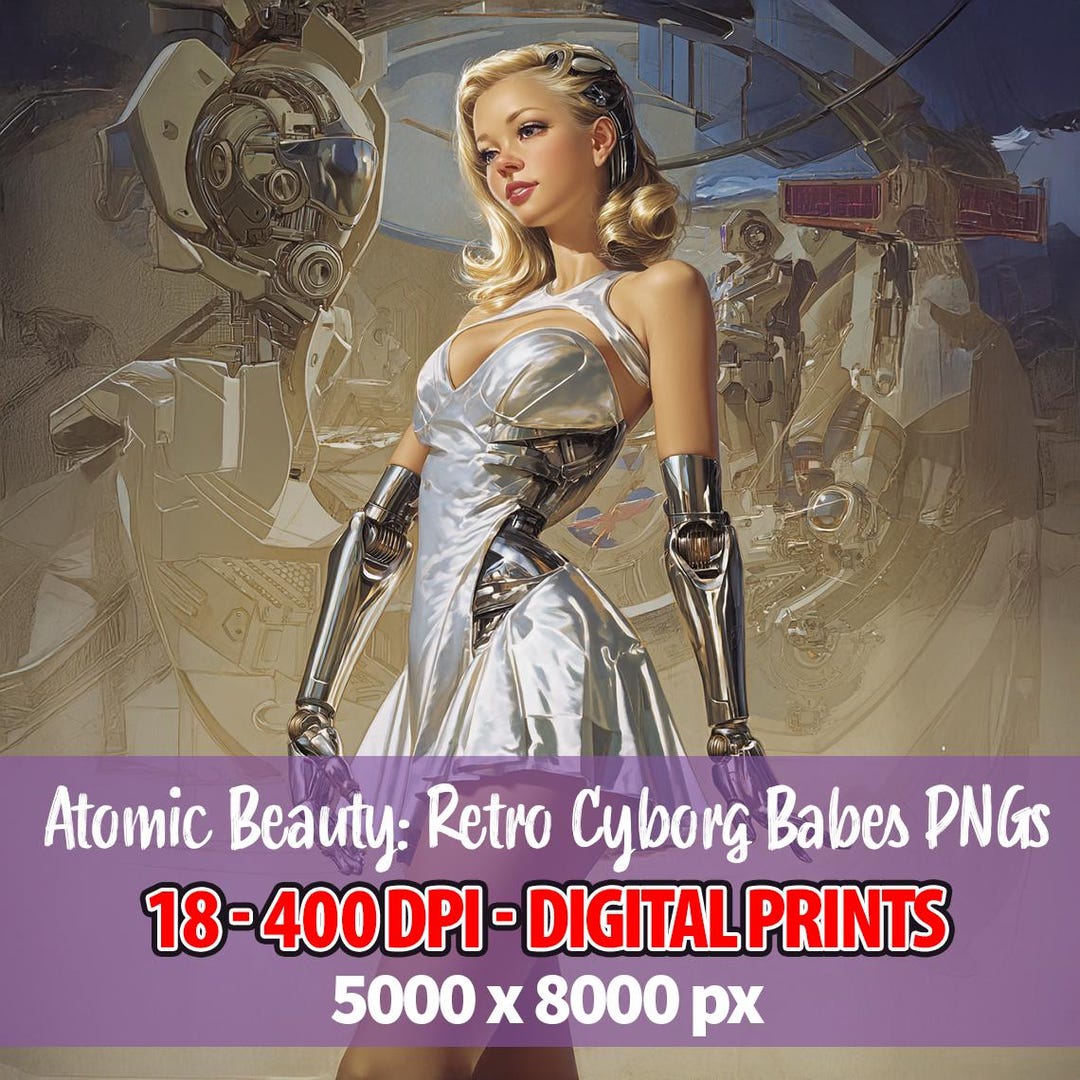 18 Atomic Beauties: Retro Cyborg Babes | 5000px X 8000px 400 Dpi | High ...