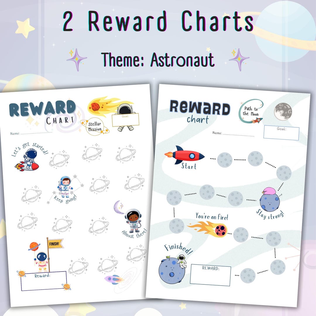 Astronaut Reward Chart | Kids Reward Chart | Astronaut Kids Chart ...