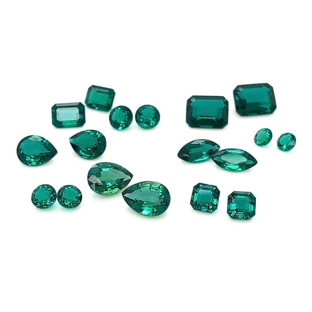 Matched Pairs of Lab Grown Emeralds, Hydrothermal High Quality, 3 Pairs ...