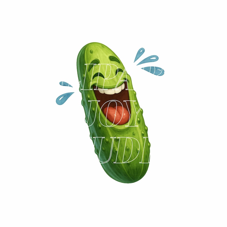 Funny Pickle Clipart PNG Bundle, Cucumber Character, Pickle ...