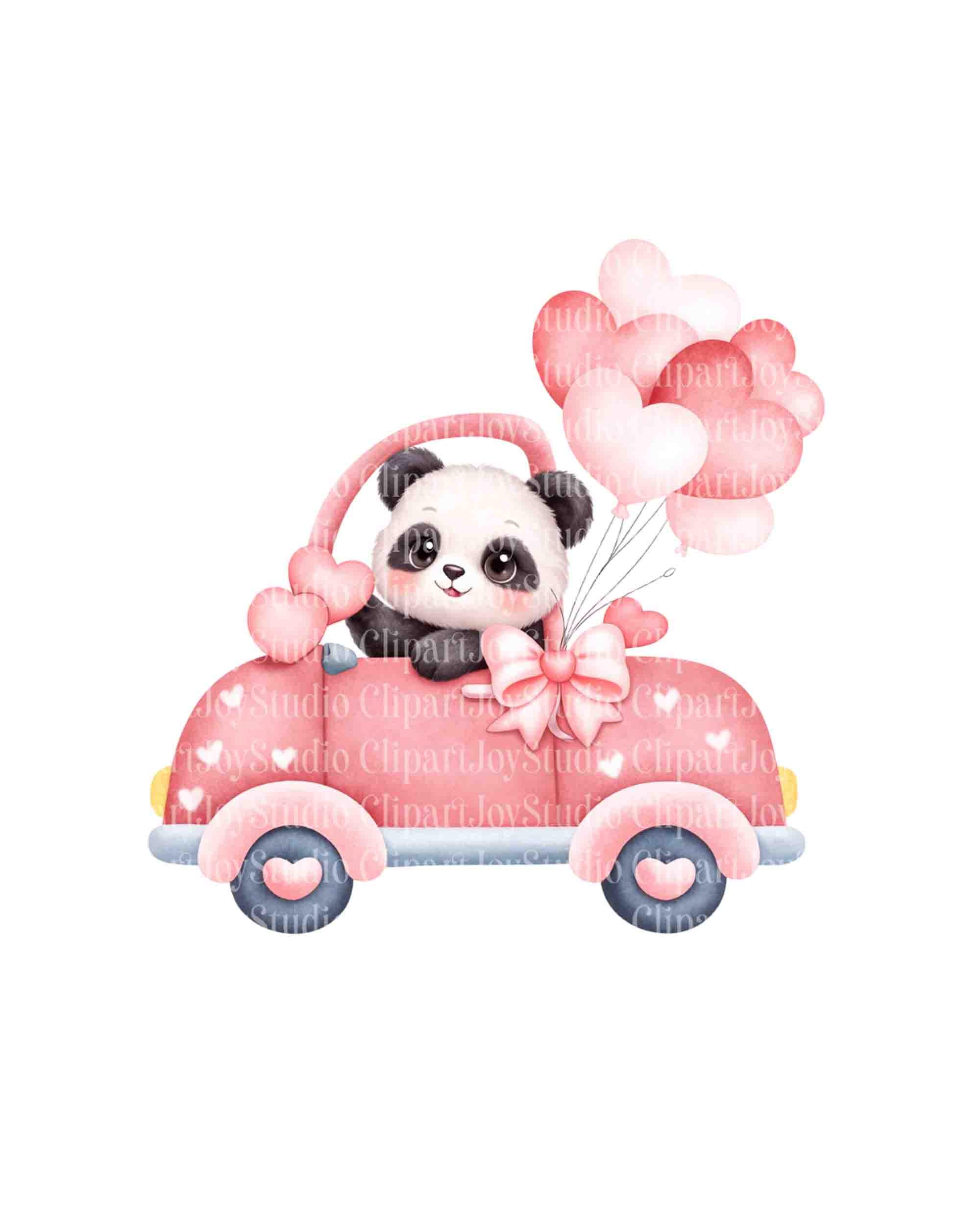 Valentine Panda Clipart Bundle | Printable Watercolor Couple in Love ...