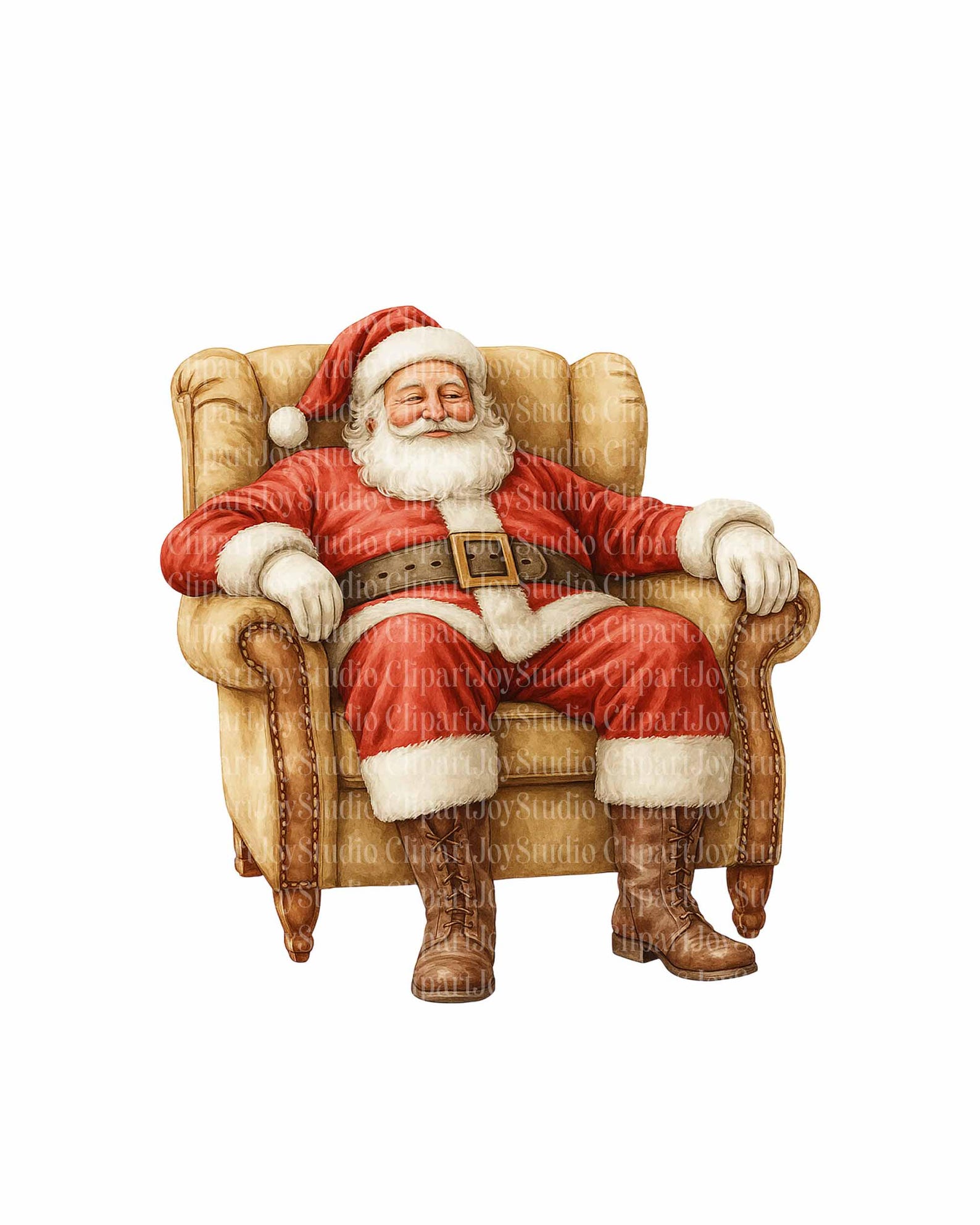 Santa Clipart Bundle, Printable Graphics, Xmas Clip Art, PNG Images ...