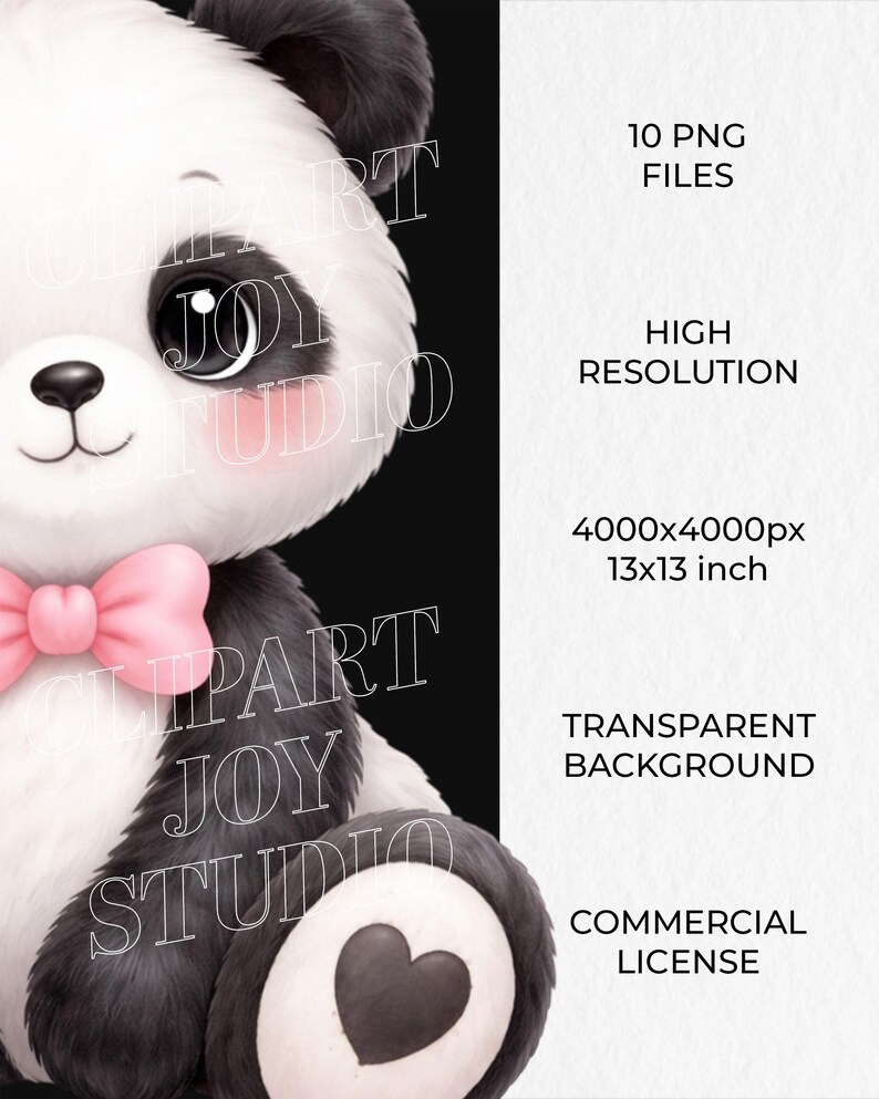 Valentine Panda Clipart Bundle | Printable Watercolor Couple in Love ...