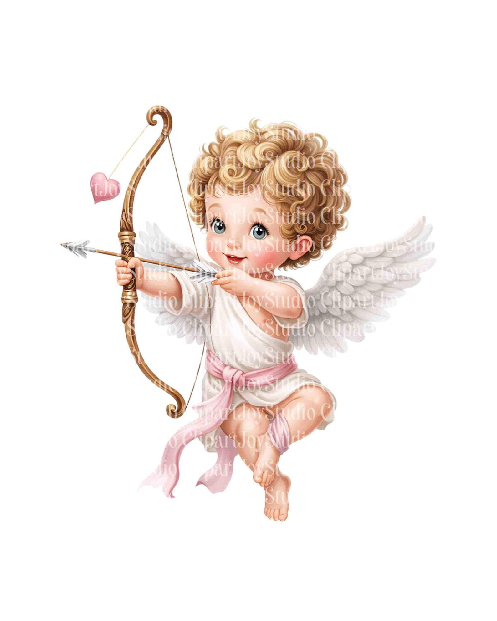 8 Cartoon Cupid Clipart Bundle, Valentines Day PNG, Printable Images ...