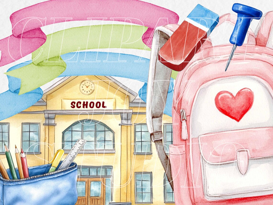 Back to School Clipart Collection • Education Clipart • Schoolboy ...