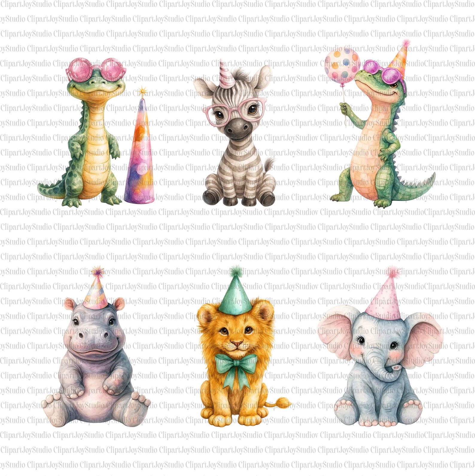 Safari Animals Clipart, Birthday Animals PNG Images, Lion, Giraffe ...