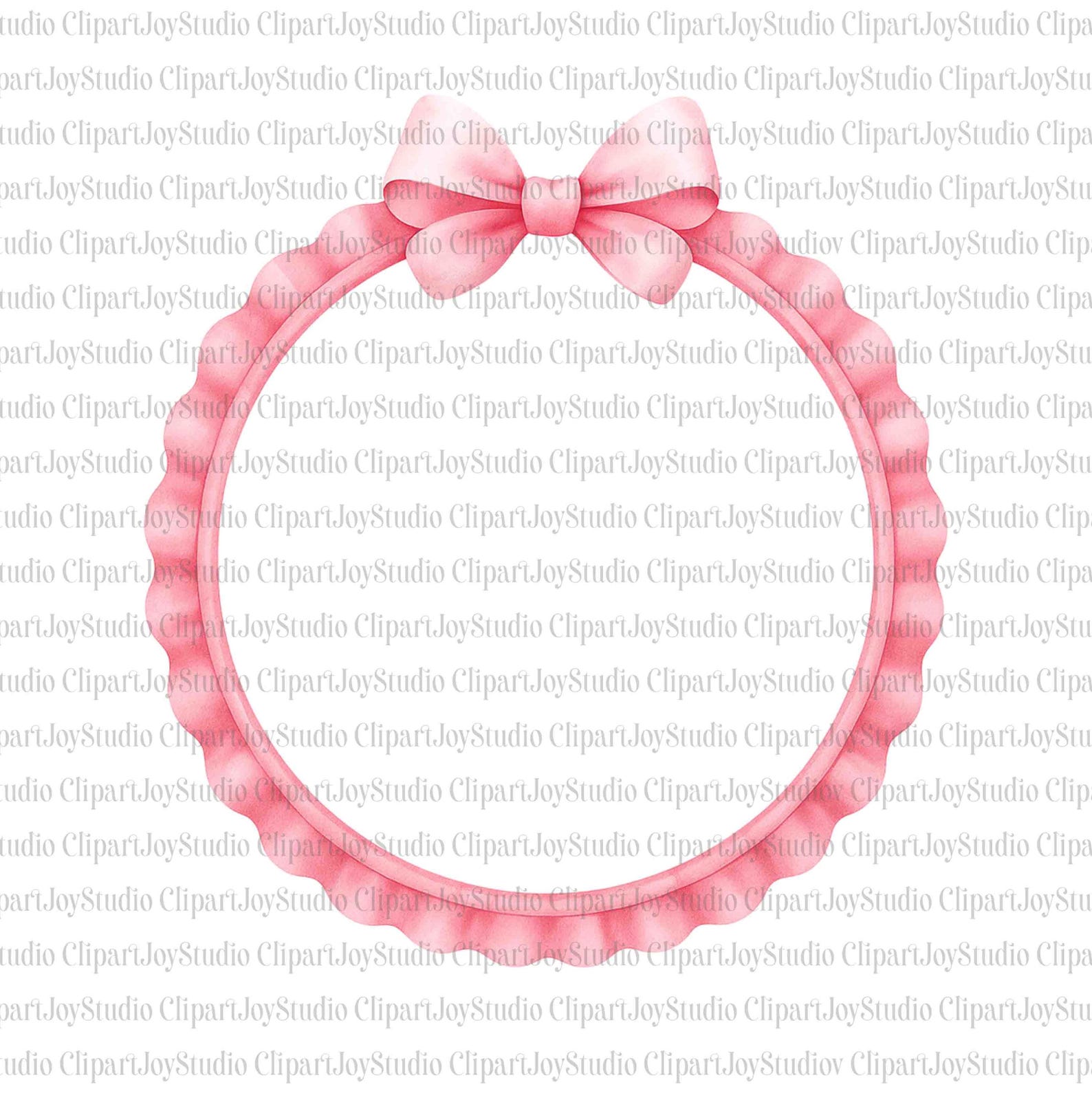 Watercolor Pink Coquette Ribbons Clipart, Ribbon Frames, Pink Bow ...