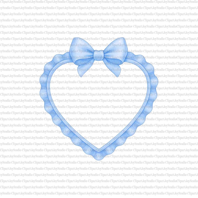 Watercolor Blue Coquette Ribbons Clipart, Ribbon Frames, Blue Bow ...