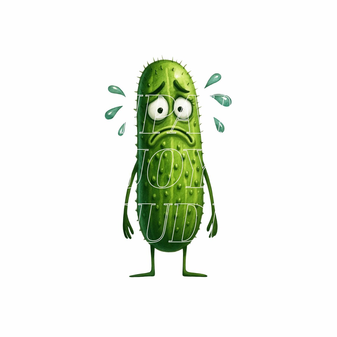 Funny Pickle Clipart PNG Bundle, Cucumber Character, Pickle ...