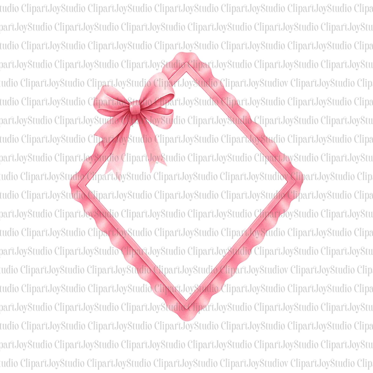 Watercolor Pink Coquette Ribbons Clipart, Ribbon Frames, Pink Bow ...
