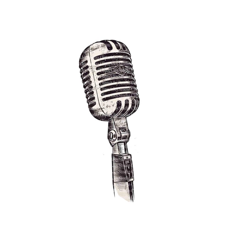Vintage Microphone Clipart Bundle, Retro Microphone, Clipart Pack, PNG ...