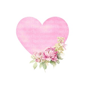 Valentine Pink Hearts PNG | Printable Watercolor Love XOXO Heart ...