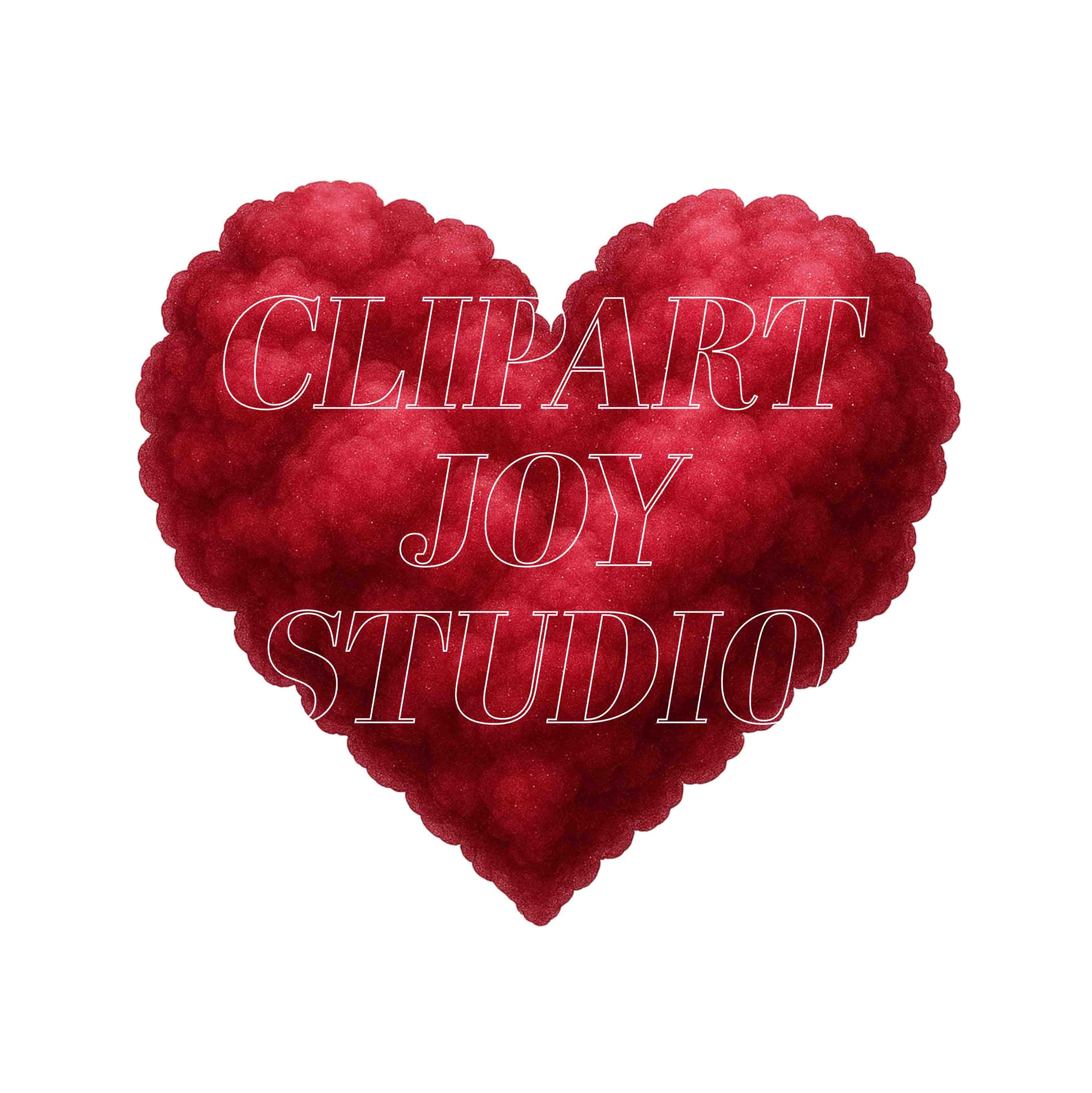 Heart Shaped Cloud Clipart, Watercolor Hearts, Digital Clipart ...