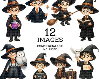 35 PNG Wizard School Clipart, Magic School, Fantasy Characters ...
