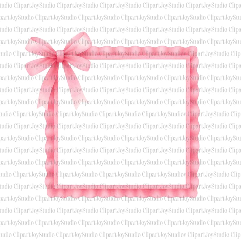 Watercolor Pink Coquette Ribbons Clipart, Ribbon Frames, Pink Bow ...