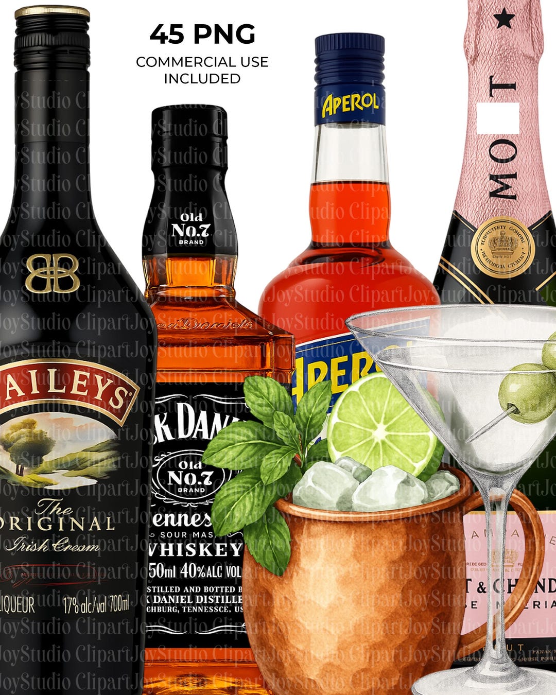 Watercolor Cocktail Clipart Bundle, Bar Menu, Champagne Clipart ...