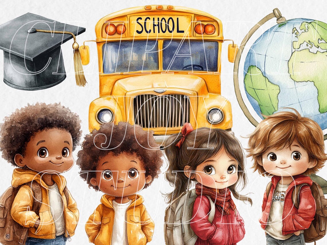 Back to School Clipart Collection • Education Clipart • Schoolboy ...