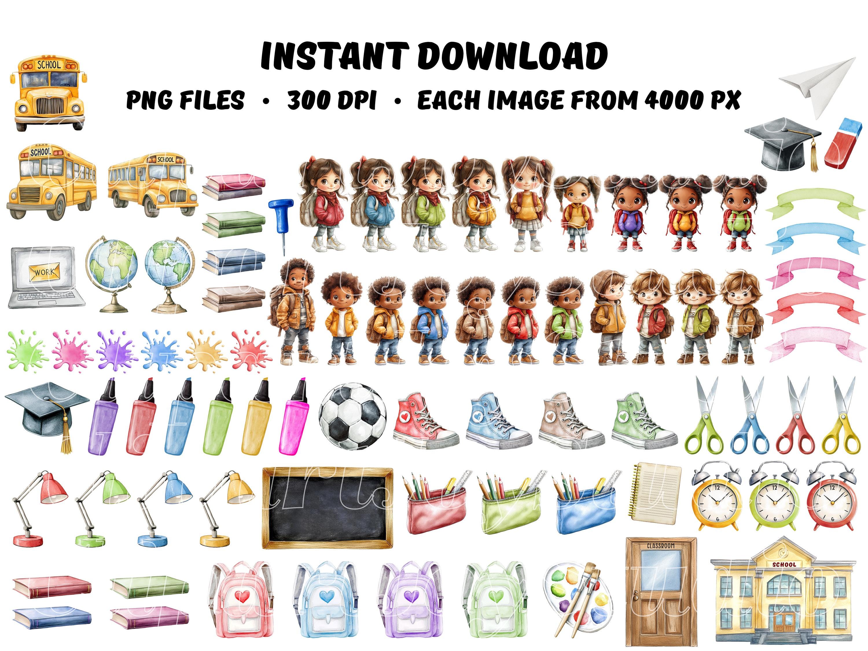 Back to School Clipart Collection • Education Clipart • Schoolboy ...