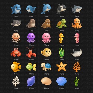 Under the Sea Clipart, Watercolor, Ocean Animals Png, High Quality ...