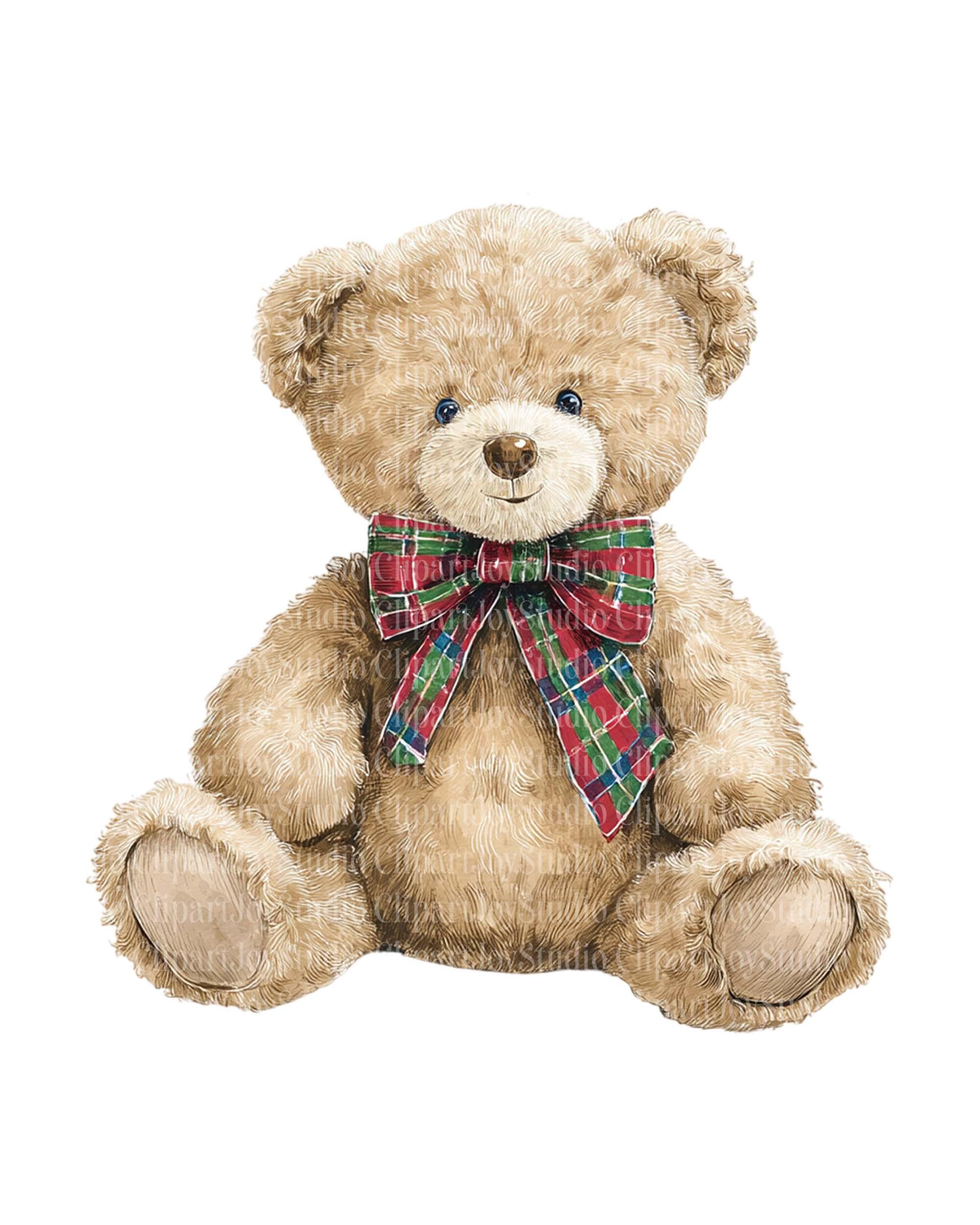 Watercolor Teddy Bear Clipart Bundle - Printable PNG Images (digital ...