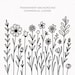 Doodle Wildflowers Clipart, Hand Drawn Botanical Flowers, High Quality ...