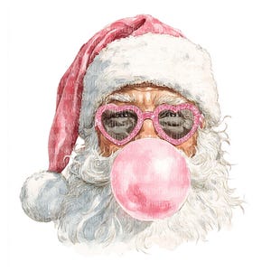 Pink Santa Clipart Bundle | Printable JPG Images (digital Download ...