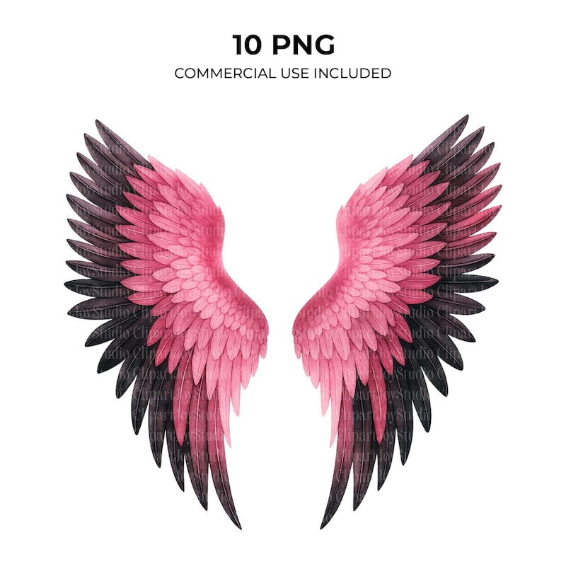 Pink Angel Wings - Etsy