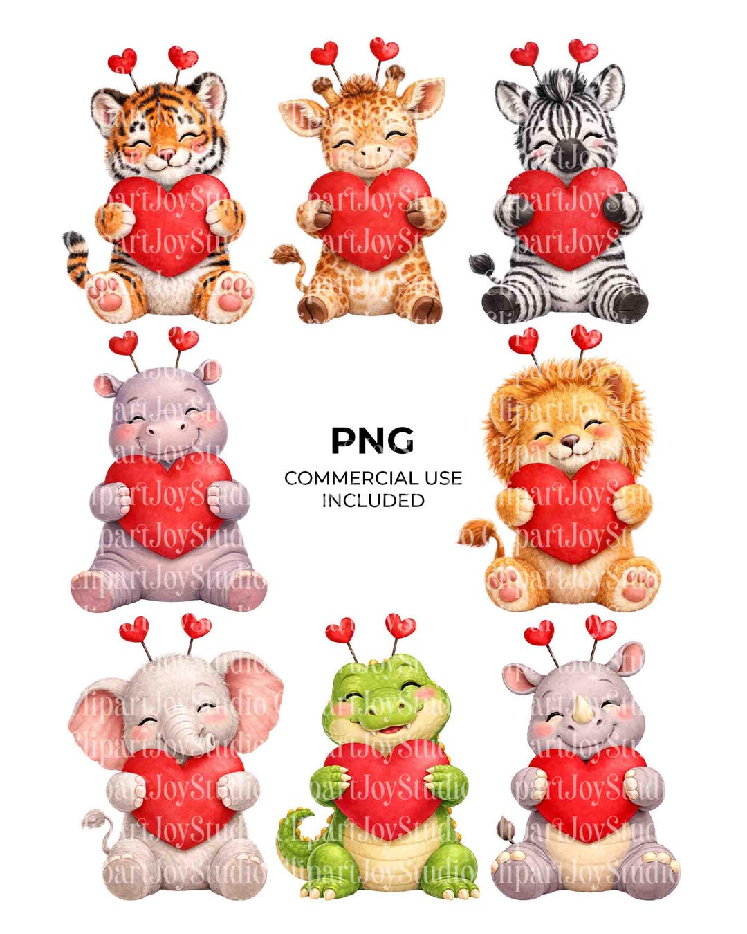 Valentines Day Animals Clipart Bundle | Love Graphics | Printable ...