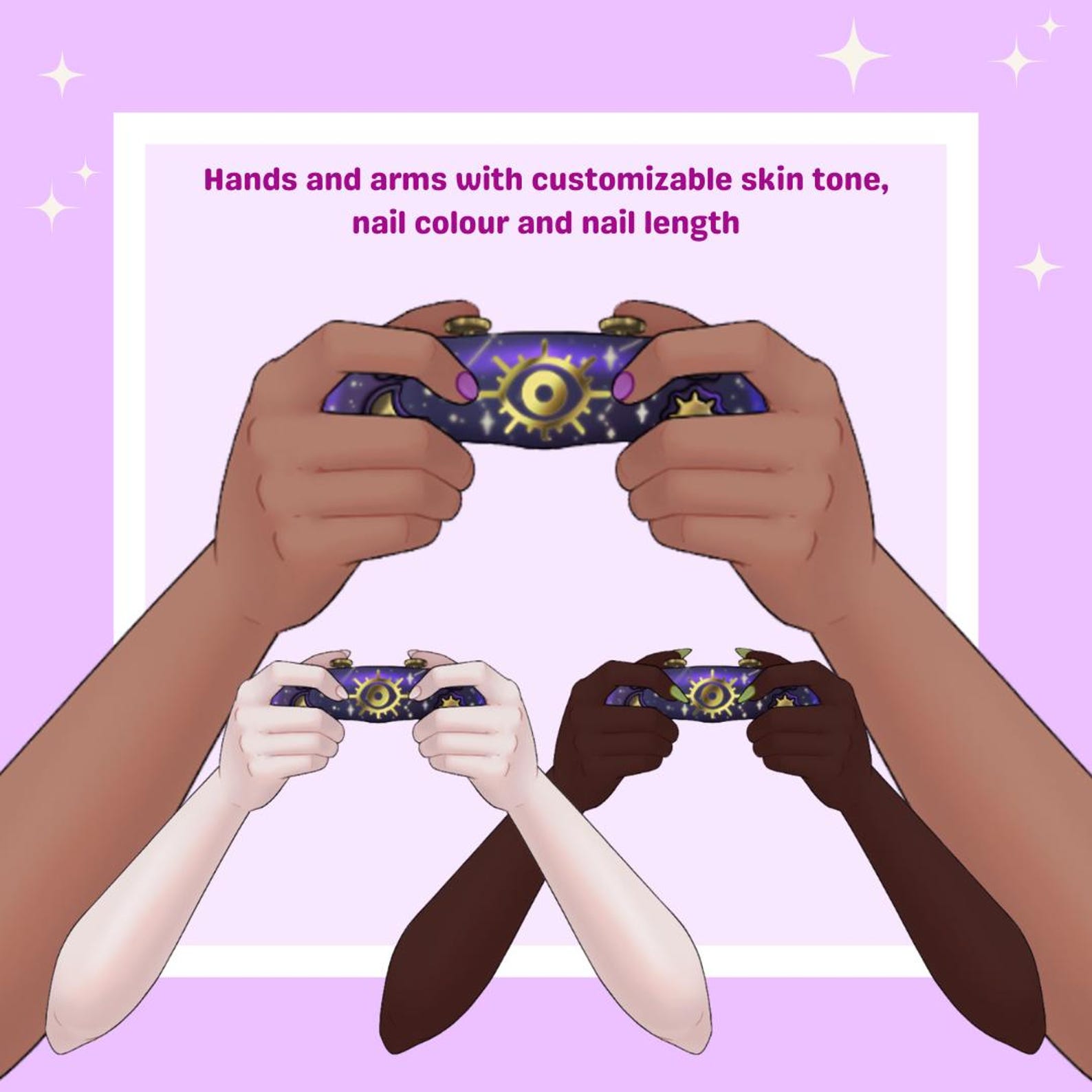 Vtuber Game Controller Asset Bundle: Animated Live2d Arms (PDF Guide ...
