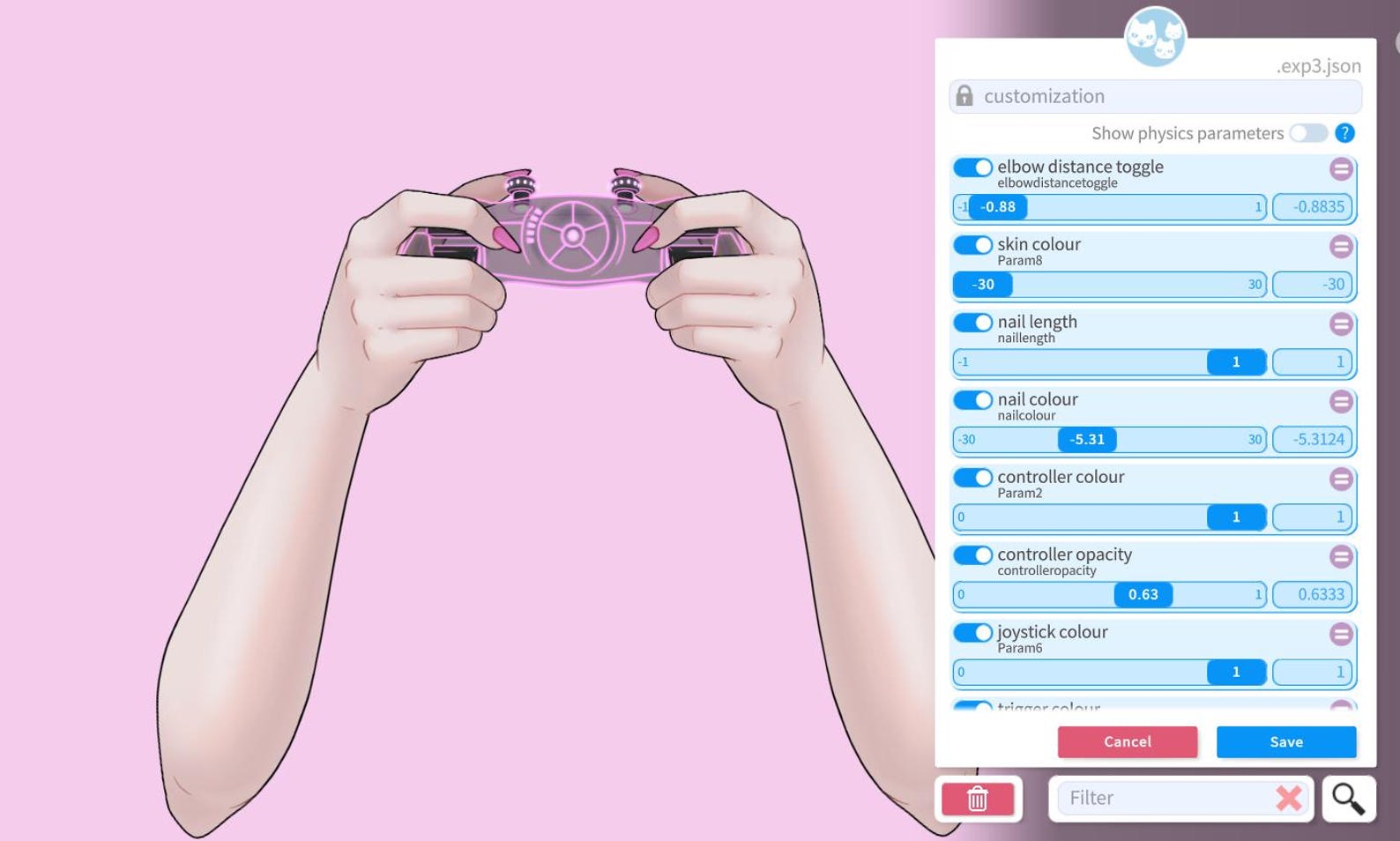 Customizable Cyberpunk Vtuber Controller Asset: Live2d Rigged Streamer ...