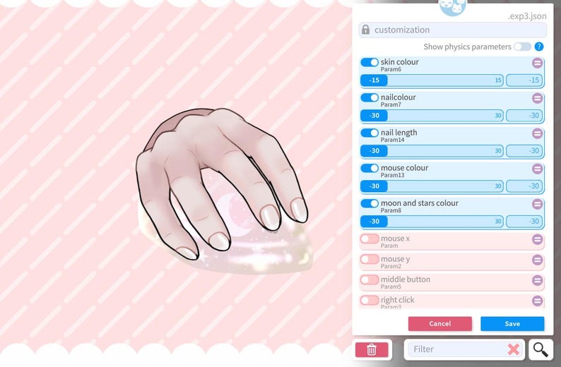 Vtuber Cursor-tracking Mouse Asset: Celestial Stars, Customizable (PDF Guide Included - Etsy