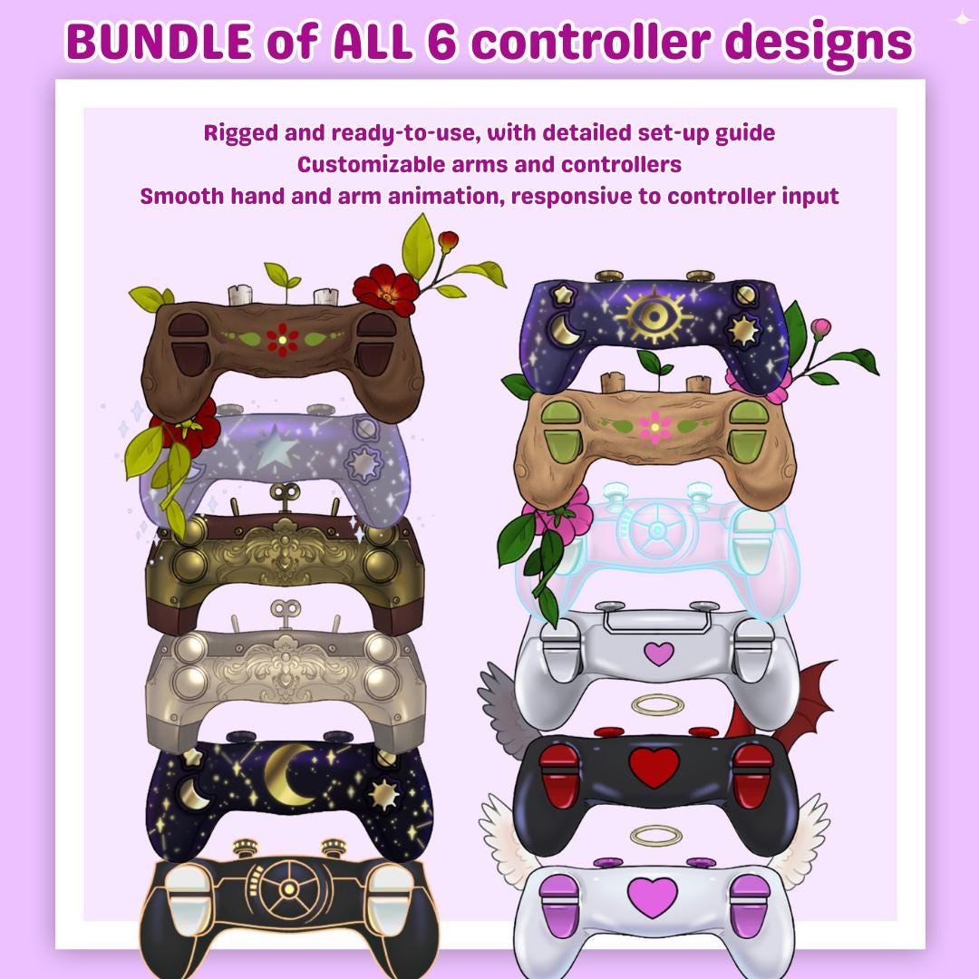 Vtuber Game Controller Asset Bundle: Animated Live2d Arms (PDF Guide ...