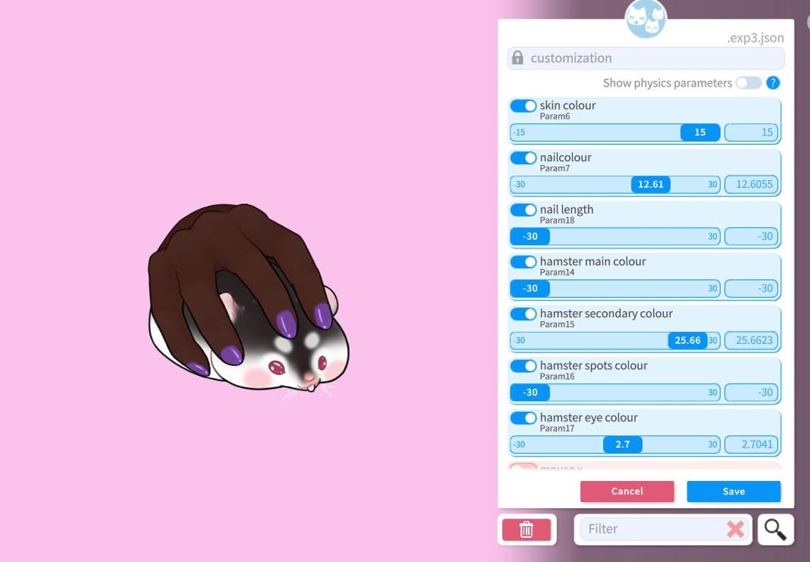 Customizable Hamster Vtuber Mouse Asset: Cursor-tracked, Animated (PDF ...