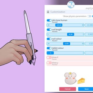 Vtuber Drawing Tablet Asset | Customizable Rigged Drawing Tablet With ...