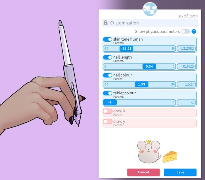 Vtuber Drawing Tablet Asset | Customizable Rigged Drawing Tablet With ...
