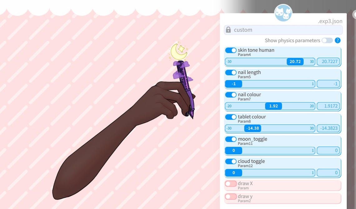 Celestial Vtuber Drawing Tablet | Customizable Rigged Tablet With Pen ...