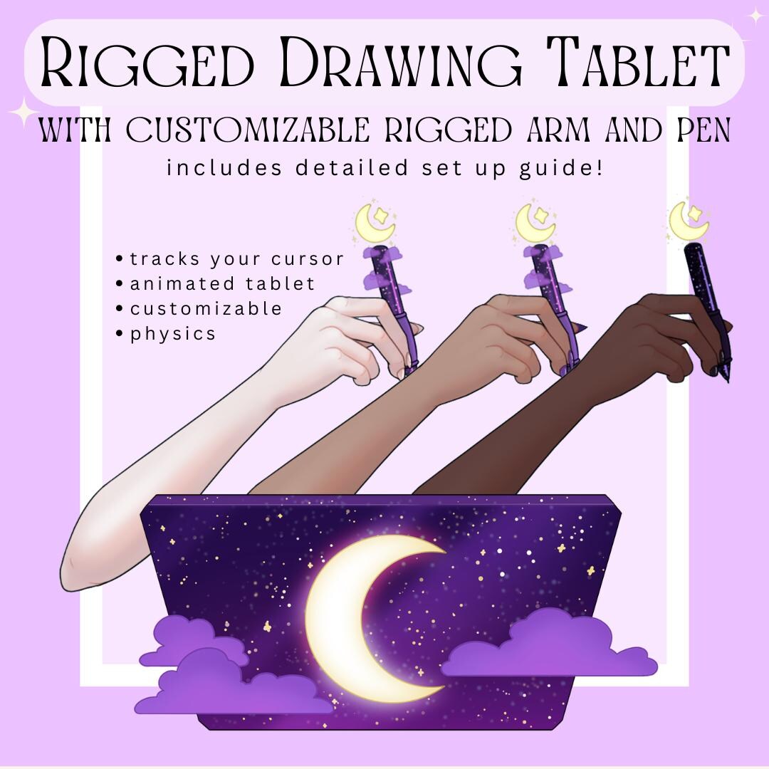 Celestial Vtuber Drawing Tablet | Customizable Rigged Tablet With Pen ...
